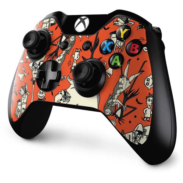 Skinit Decal Gaming Skin Compatible with Xbox One Controller - Officially Licensed Disney The Nightmare Before Christmas Character Pattern Print Design