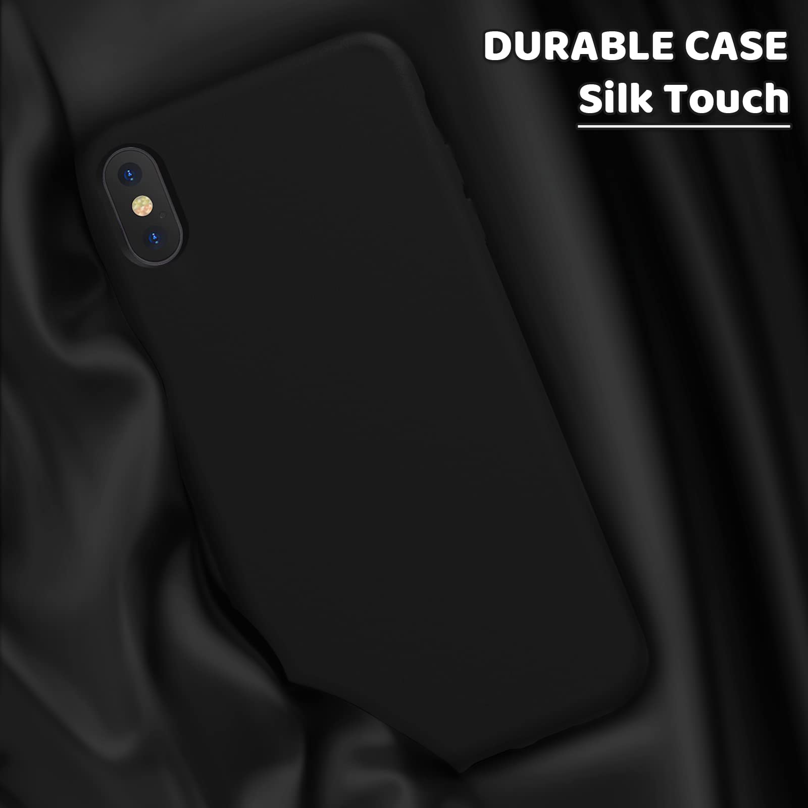 OuXul Case for iPhone X/iPhone Xs 5.8 inch Liquid Silicone Gel Rubber Phone Case, Full Body Slim Soft Microfiber Lining Cushion Shockproof Protective Case(Lavender Gray)