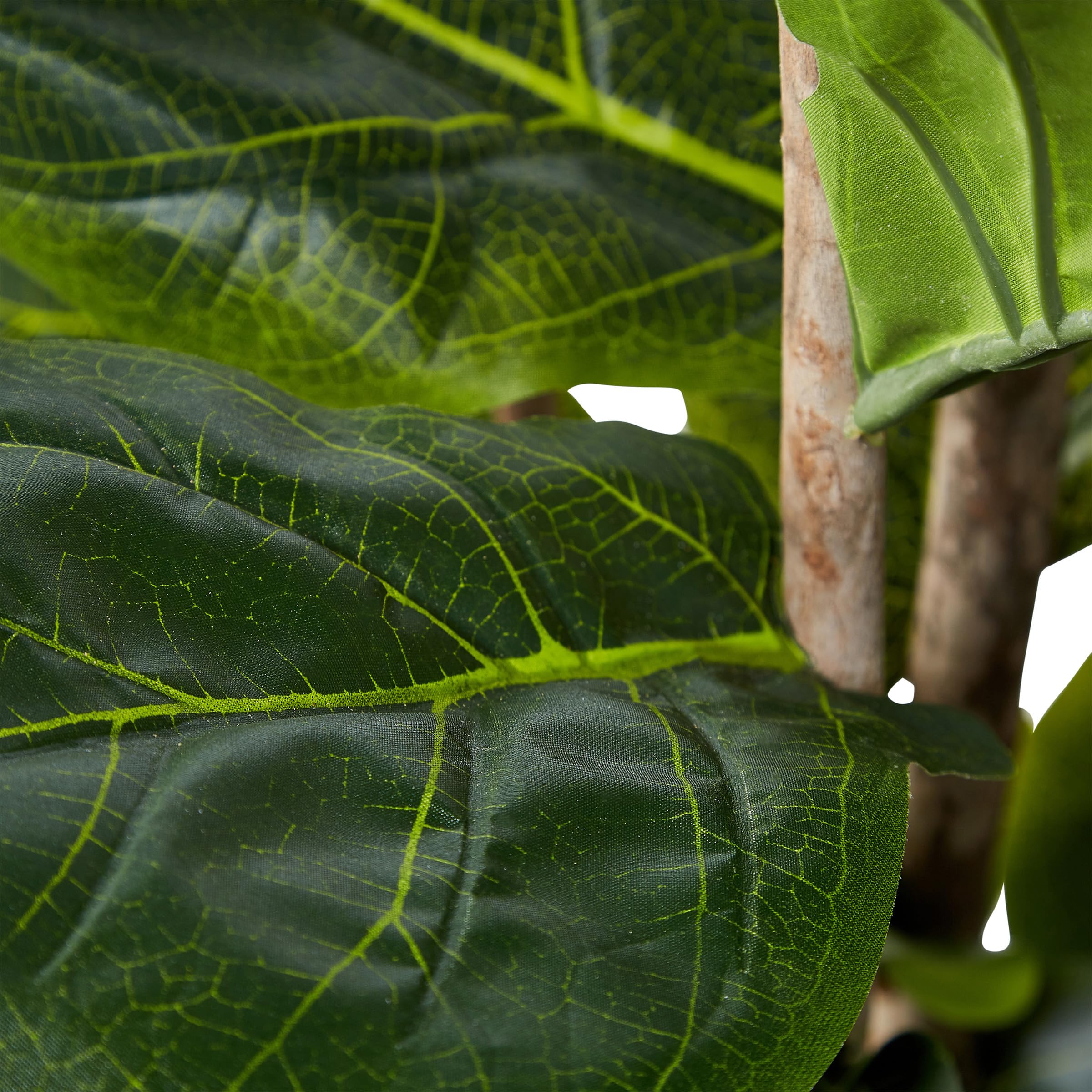 Pure Garden Artificial Fiddle Leaf Fig Tree-6FT Fake Plant with Pot and Natural Feel Leaves for Home or Office Decor, 72", Green