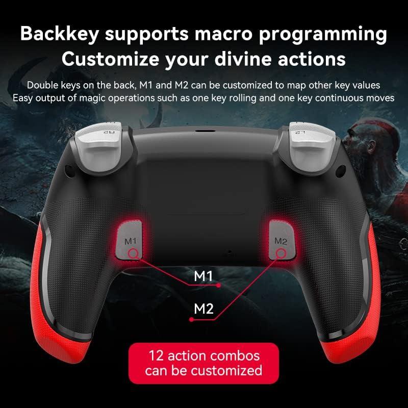 RALAN Black Wireless Controller Compatible with Playstation 4/Pro/Slim/for PS4 Dualshock 4 Gamepad with Headphone Jack and Touch Pad