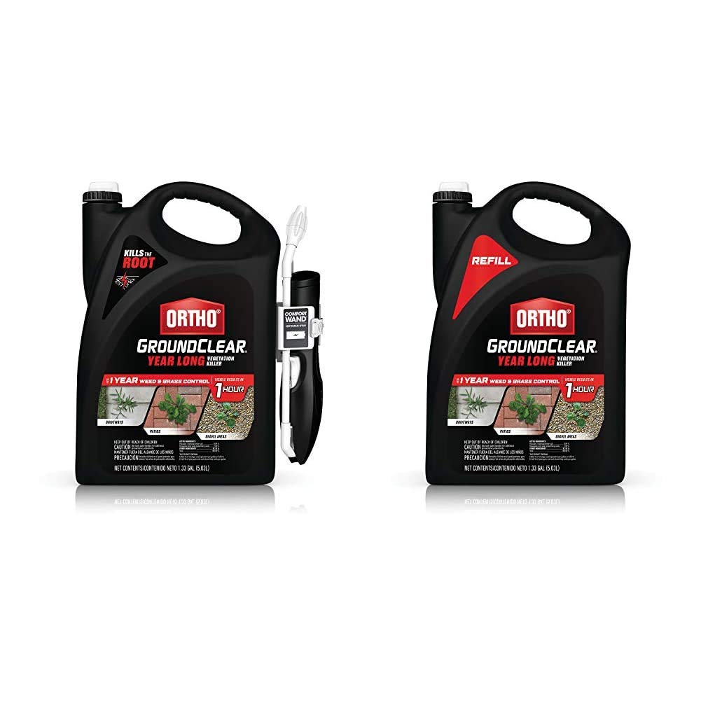 Ortho GroundClear Year Long Vegetation Killer Ready-to-Use Wand with Refill, 1.33 gal.