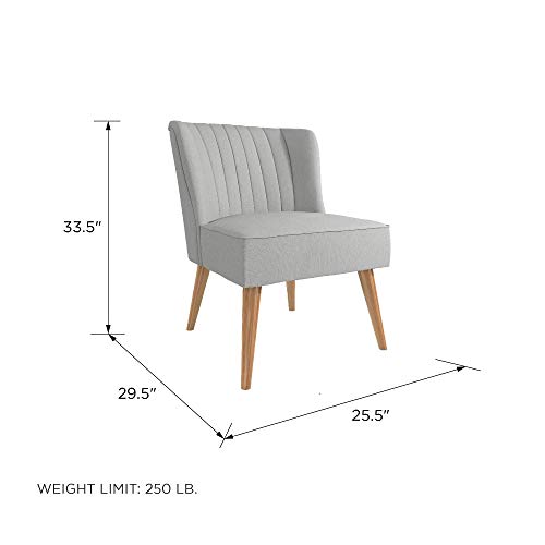 Novogratz Brittany Upholstered Accent Chair - Light Gray