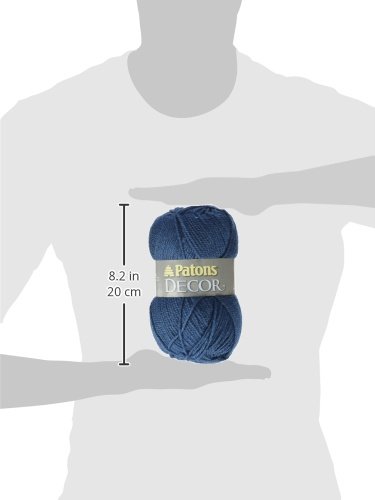 Patons Decor Yarn, 3.5oz, Gauge 4 Medium Worsted Rich Country Blue - For Crochet, Knitting & Crafting