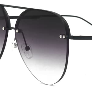TOPFOXX - Megan 2 - Black Aviator Sunglasses for Women - Total UV400 Protection - Classic Pilot Sunglasses (Brown, Narrow)