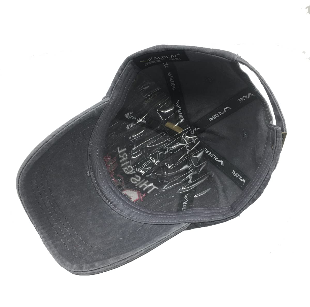 Waldeal Women's This Girl Real Estate Baseball Cap Adjustable Washed Twill Cotton Dad Hat Grey