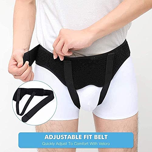 Support Post Surgery Hernia Pain Relief Truss Brace for Single/Double Inguinal Or Sports Hernia with Two Removable Compression Pads &Groin Straps Surgery & Injury Recovery Hernia Belt Inguinal Hernia