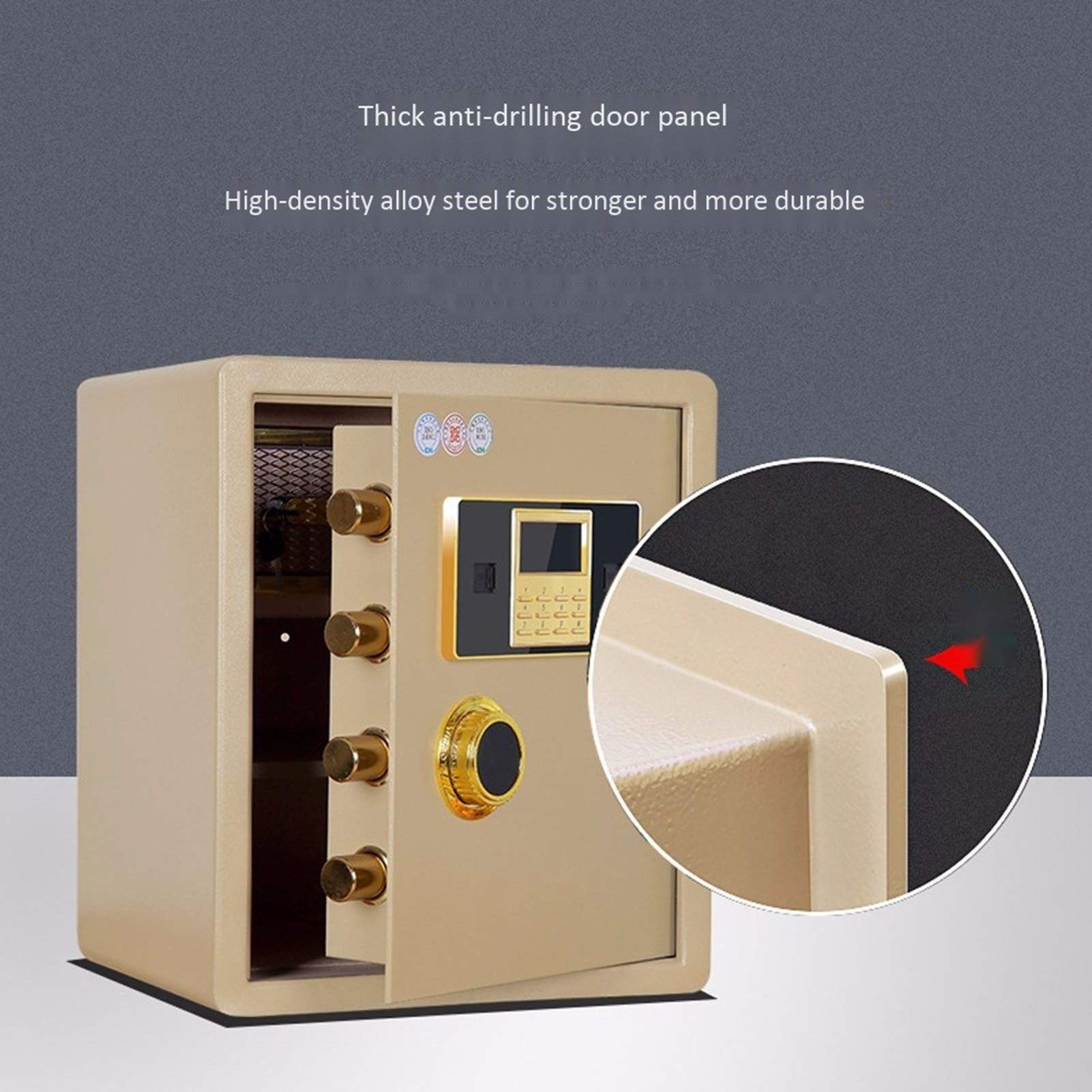WELZIE Digital Security Safe Box, Large Home Electronic Keypad Safe, Security Safe Box, with Dial Special Own Interior Lock Box Safe, for Money and Document