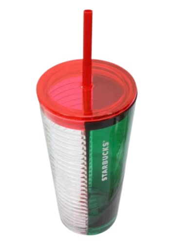 Starbucks Holiday 2021 Tricolor Glass Tumbler 16 oz