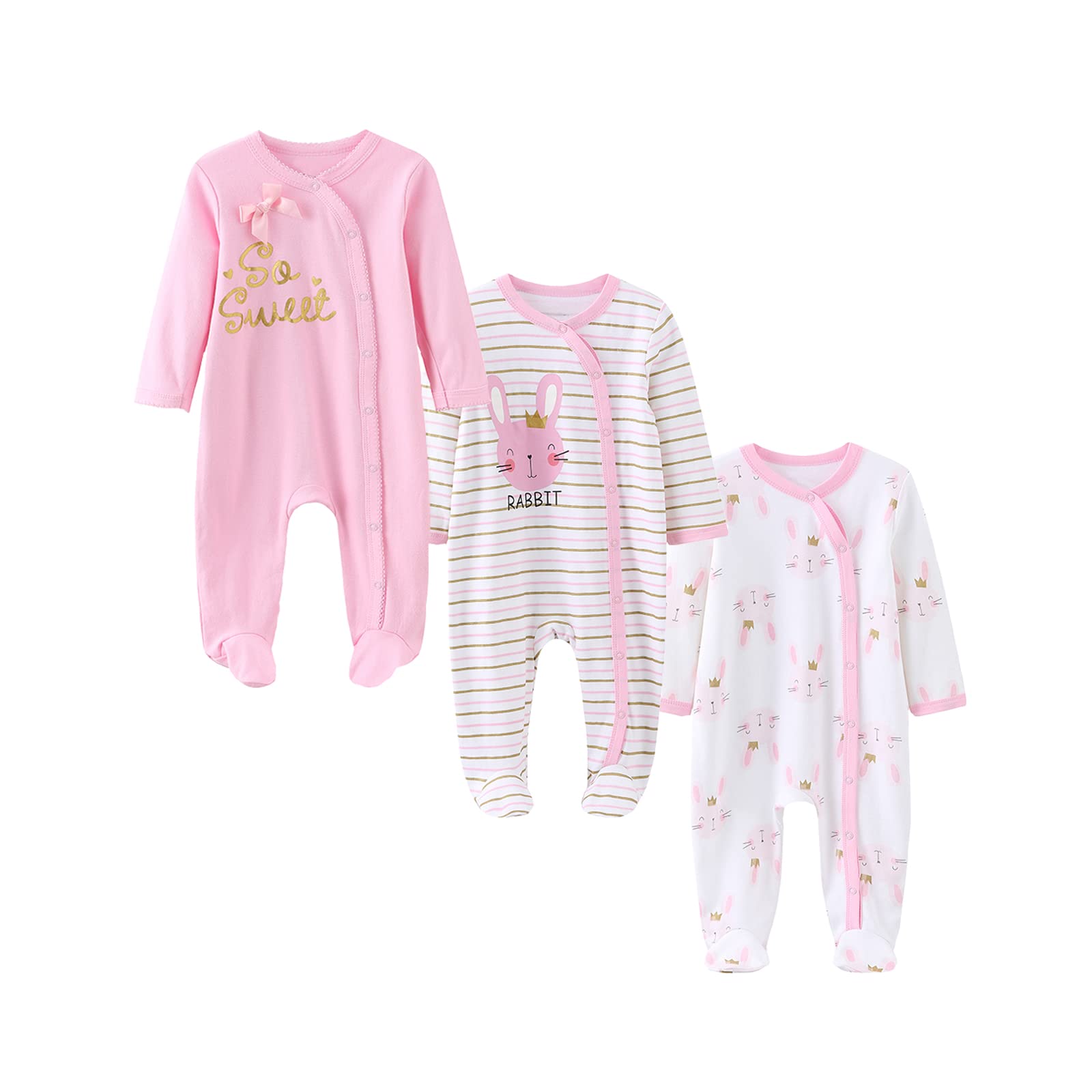 ZAV Unisex Infants Clothes 5-pack Short Sleeve Bodysuits And 3-pack Baby Footed Jumpsuits
