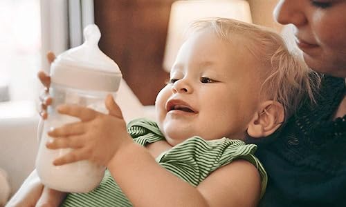 NUK Nature Sense Plastic Bottle 260ml with Silicone Medium Feed Hole Teat (6-18 Months) Pink