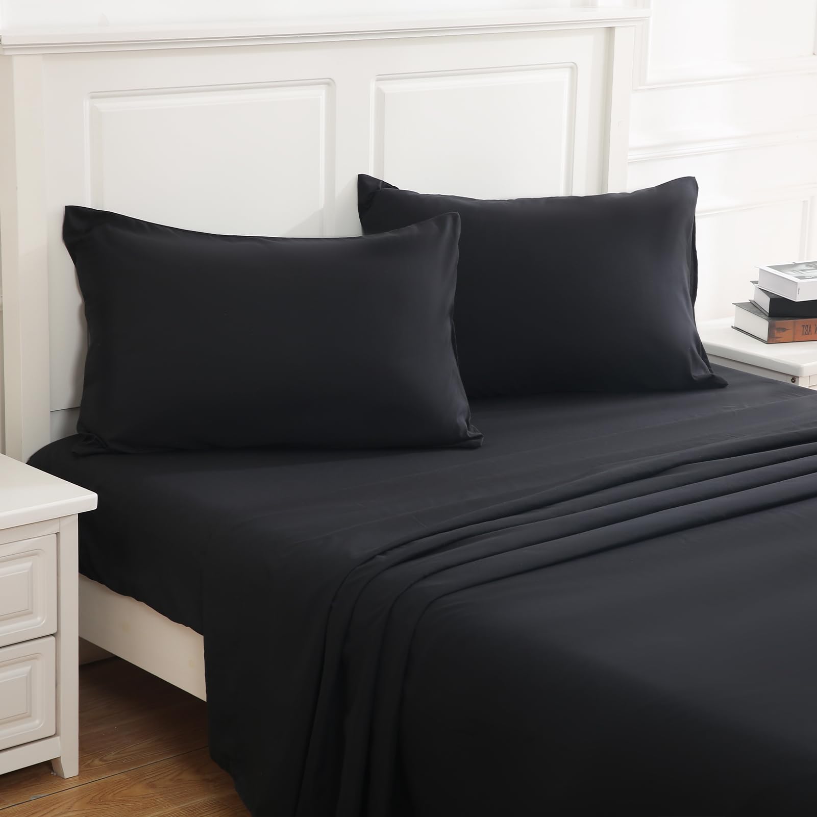 Overket Full Sheet Set Ultra Soft Full Bed Sheets 1800 Series Luxury Cooling Sheets-100% Microfiber-Breathable-Wrinkle Free - Full Size （Olive green）-6PC