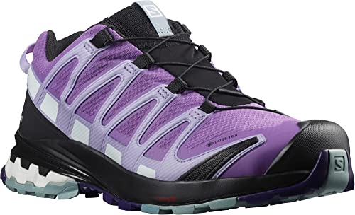 Salomon XA PRO 3D v8 Gore-TEX Trail Running Shoes for Women, Royal Lilac/Lavender/Slate, 10