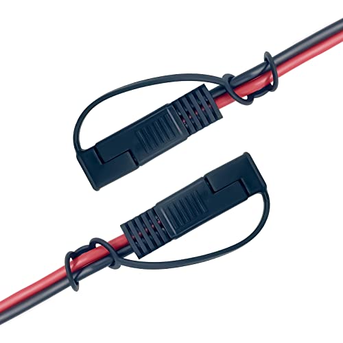 SAE to SAE Extension Cable - 12AWG Quick Disconnect Wire Harness with Waterproof Cover for Solar Panel Battery Automotive RV Camp Trailer Tractor (3FT) Black