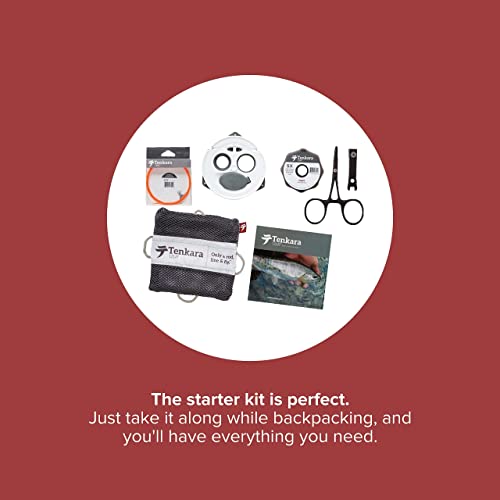 Tenkara USA Fly Fishing (Complete Set: HANE™ Rod + Starter Kit) | Super Compact, All-Around, Small Stream, Tight Waters - Carbon Fiber, Lightweight, Telescopic.