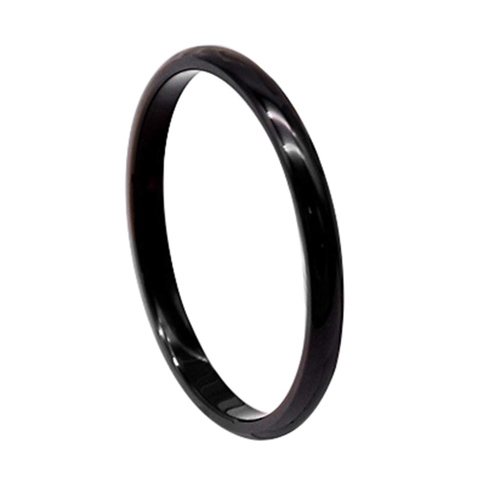 SEniutarm Engagement Love Rings Wedding Bands Couple Fashion Plating Titanium Steel Finger Ring Party Jewelry Accessory Gift for Women/Girl Finger Rings DIY Jewelry Gifts - Black Us10