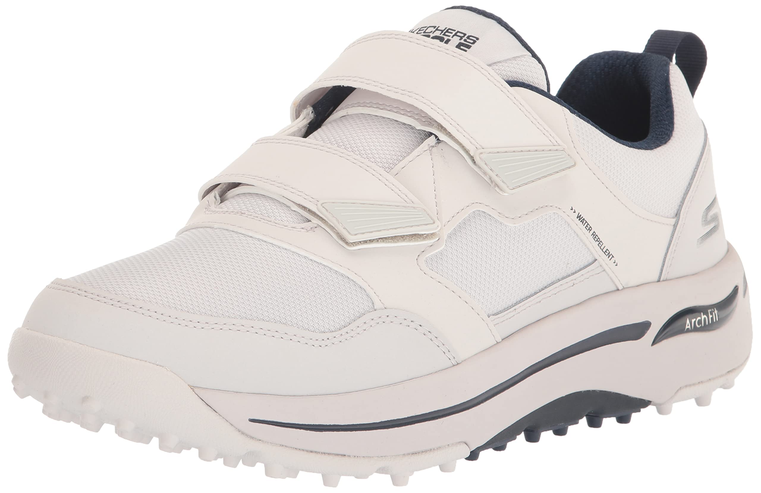 Skechers Men's Arch Fit Golf Shoe Sneaker, White/Navy 2 Strap, 11 Wide