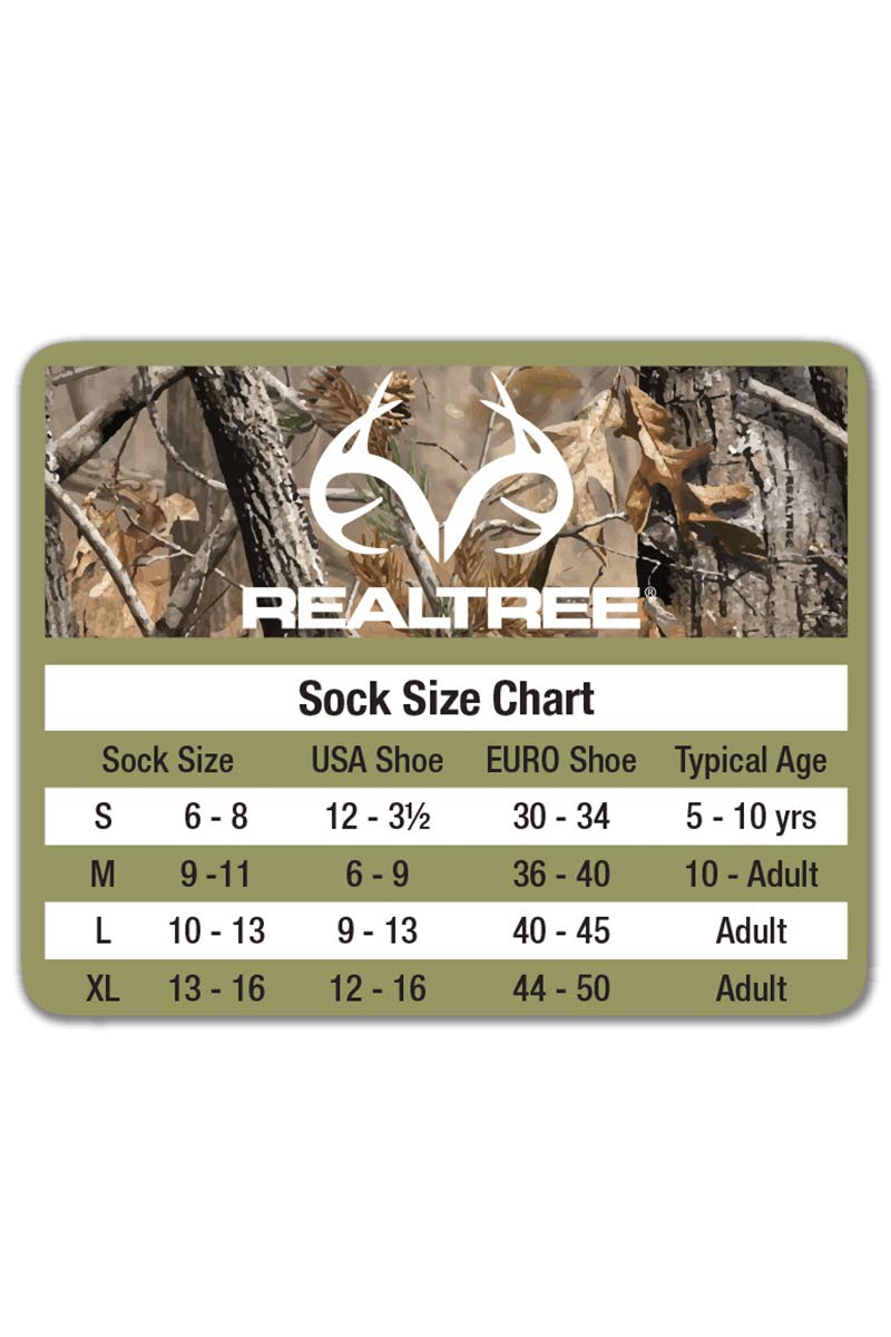 RealTree Mens Merino Wool Elimishield Heavyweight Ultra-Dri Outdoor Boot Socks 2 Pair Pack (L (10-13) - Shoe Size 9-13, Orange/Green)