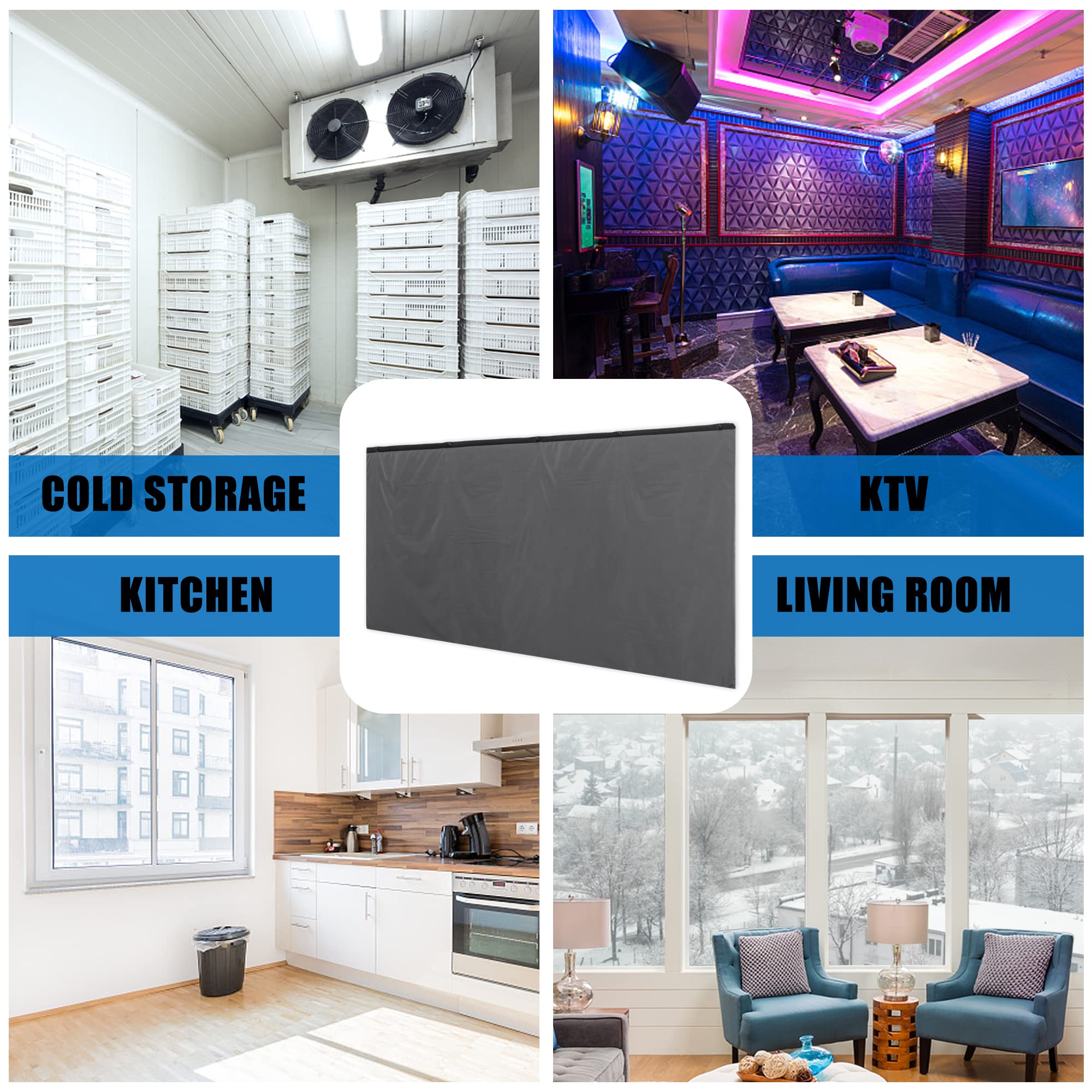 TORIBIO Sound Absorption Curtain with Noise Blackout Absorption (Horizontal 95" x 54"x 0.6")