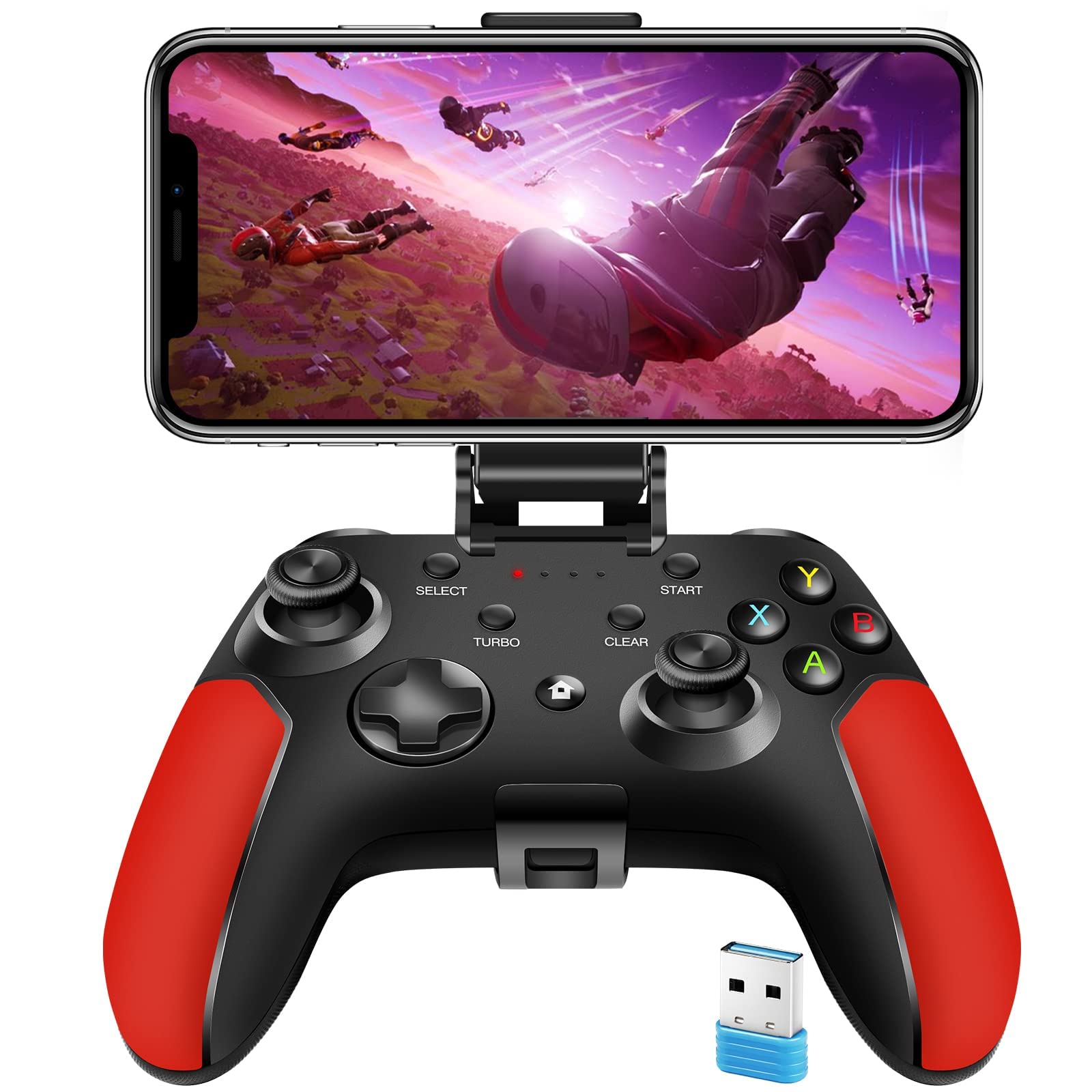 Wuzcon Wireless Controller for iPhone/Android/Windows/macOS/Steam Deck/Switch, Bluetooth Mobile Gaming Controller Gamepad for XBox Cloud Gaming and PS Remote Play