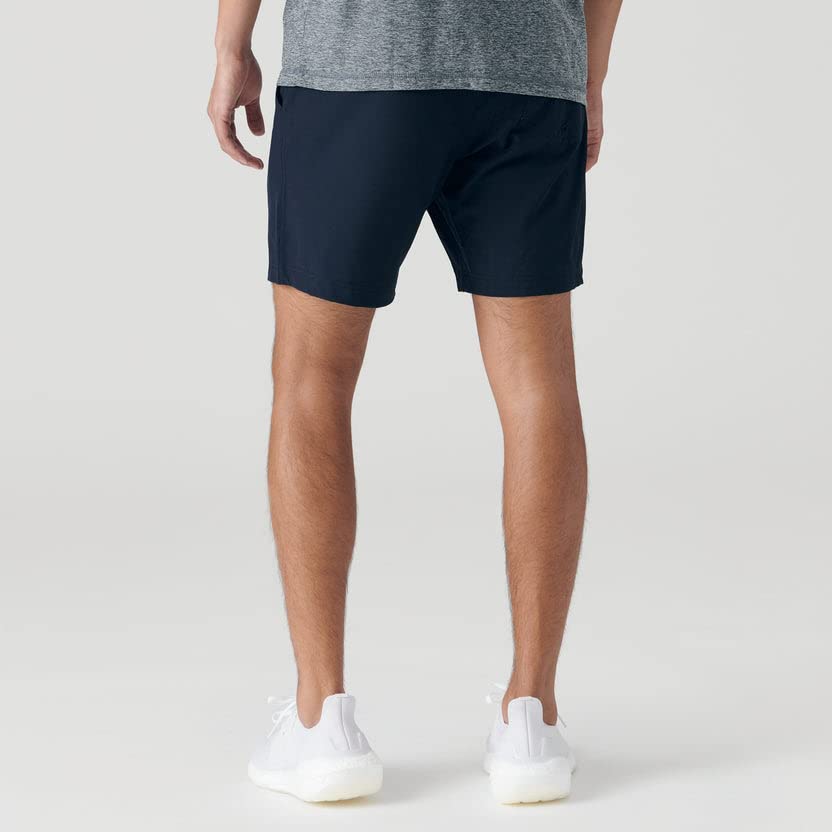 True Classic Quick Dry Active Mens Shorts, Premium Mens Athletic Shorts, Workout Shorts, and Running Shorts for Men. Navy, Large