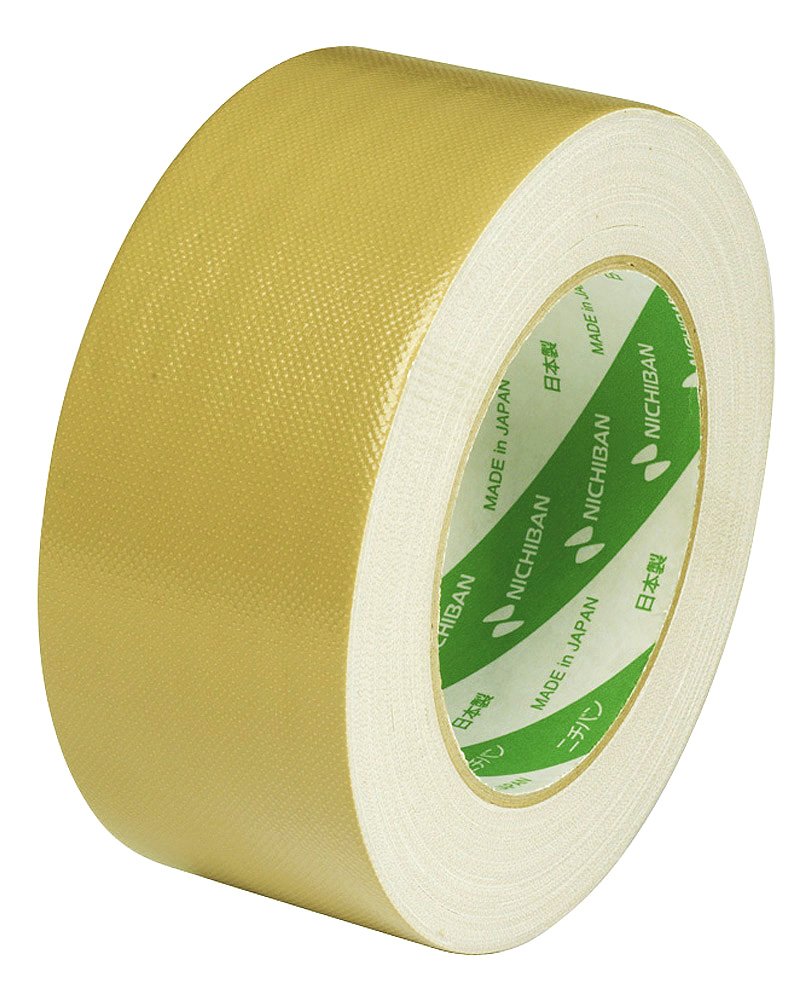 Nichiban 102N7-50 Cloth Tape, 2.0 inches (50 mm) x 86.5 ft (25 m) Roll, Ochre