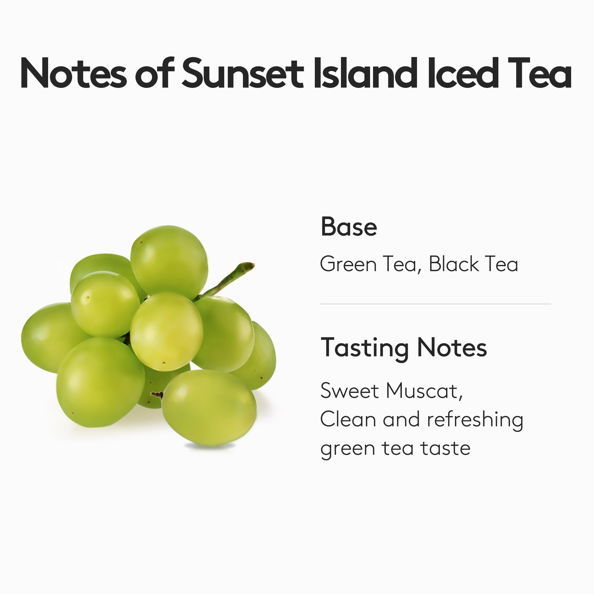 OSULLOC Coral Island Iced Tea (Sweet muscat scent, 20 Tea bags), Naturally Sweet Cold Tea Sachets