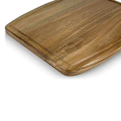 TOSCANA - a Picnic Time brand Ovale Acacia Cutting Board, Cheese Boards Charcuterie Boards, Wood Serving Platter, (Acacia Wood)