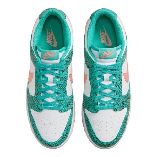 Nike Mens Dunk Low DR8577 300 Snakeskin Washed Teal Bleached Coral - Size 9