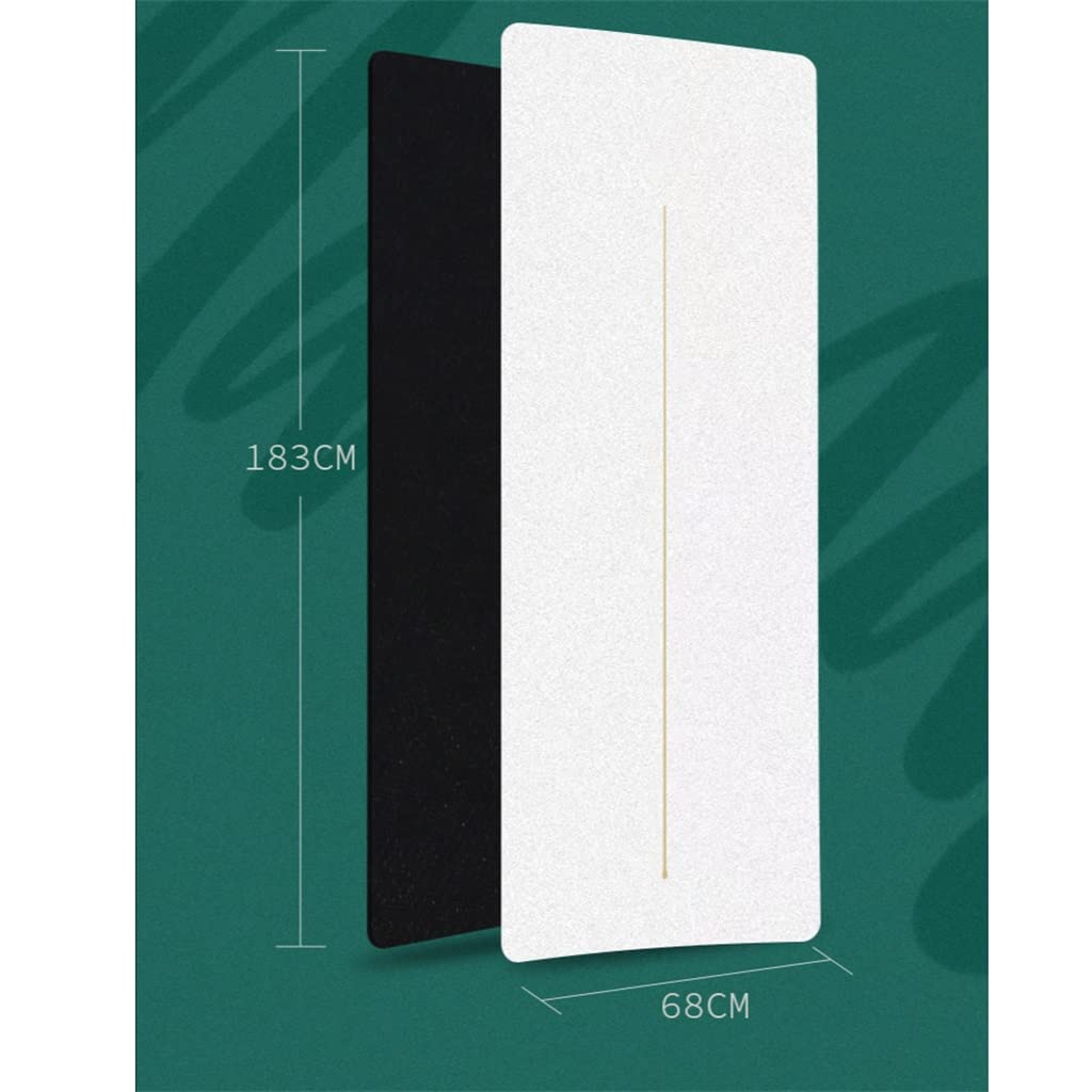 TOTOU Upgraded High-solid Matte PU Rubber Yoga Mat Sports Wear-resistant Customization Gym (Color : A, Size : As the picture shows)