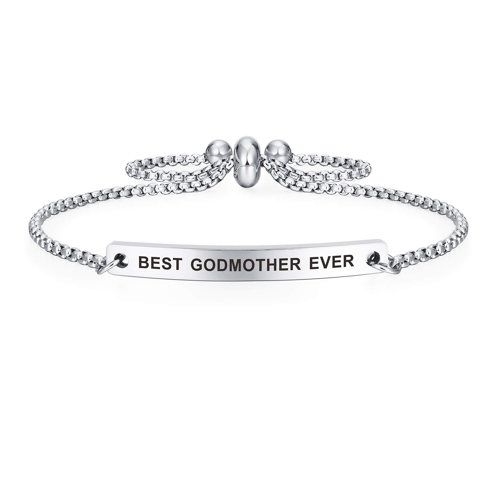 SOUSYOKYO Best Godmother Ever Gifts, Godmother Jewelry from Godson Goddaughter, Easter Day Bracelet for Godmother from Godchild