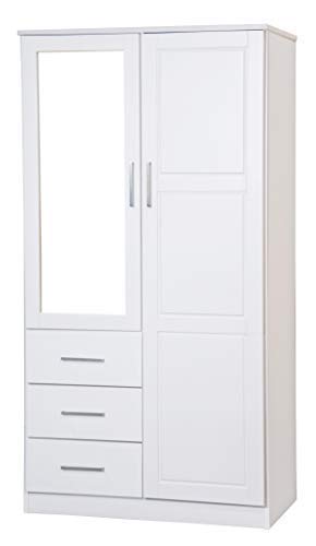 Palace Imports Cosmo, Metro, Universal Wardrobe/Armoire/Closet Optional Shelves, 5631, White, Set of Two. 8 Metal Pegs Included.