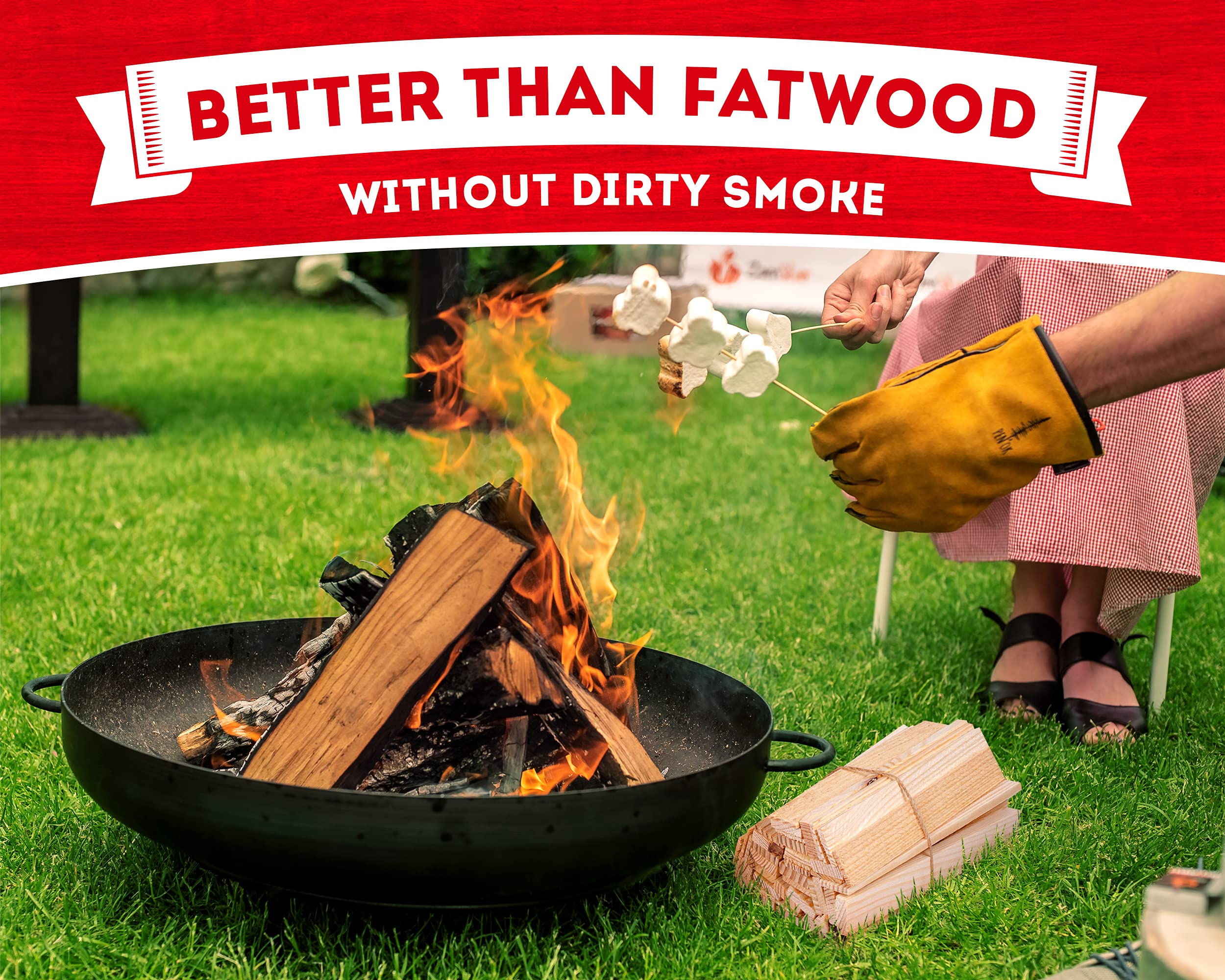 Zorestar Kindling Wood fire Starter Sticks 200-300 pc - 100% Eco-Friendly Kiln Dried Firewood Fire Starters for Fireplace, Campfire, BBQ, Wood Stoves, Camping Natural Firestarters Better Than Fatwood