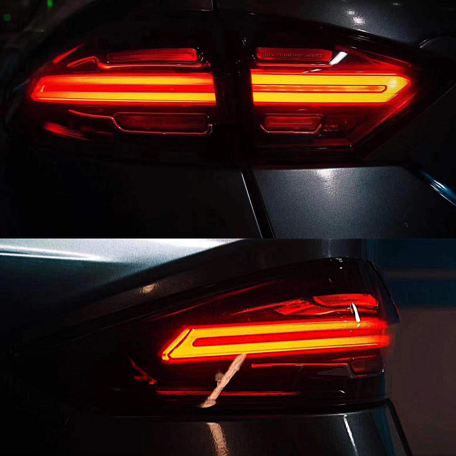 RXC LED Tail Lights Rear Lamps Assembly Compatible for 2013-2016 Ford Fusion / Mondeo w/Sequential Turn Light with Dynamic Animation Breathing DRL(Set of 2)