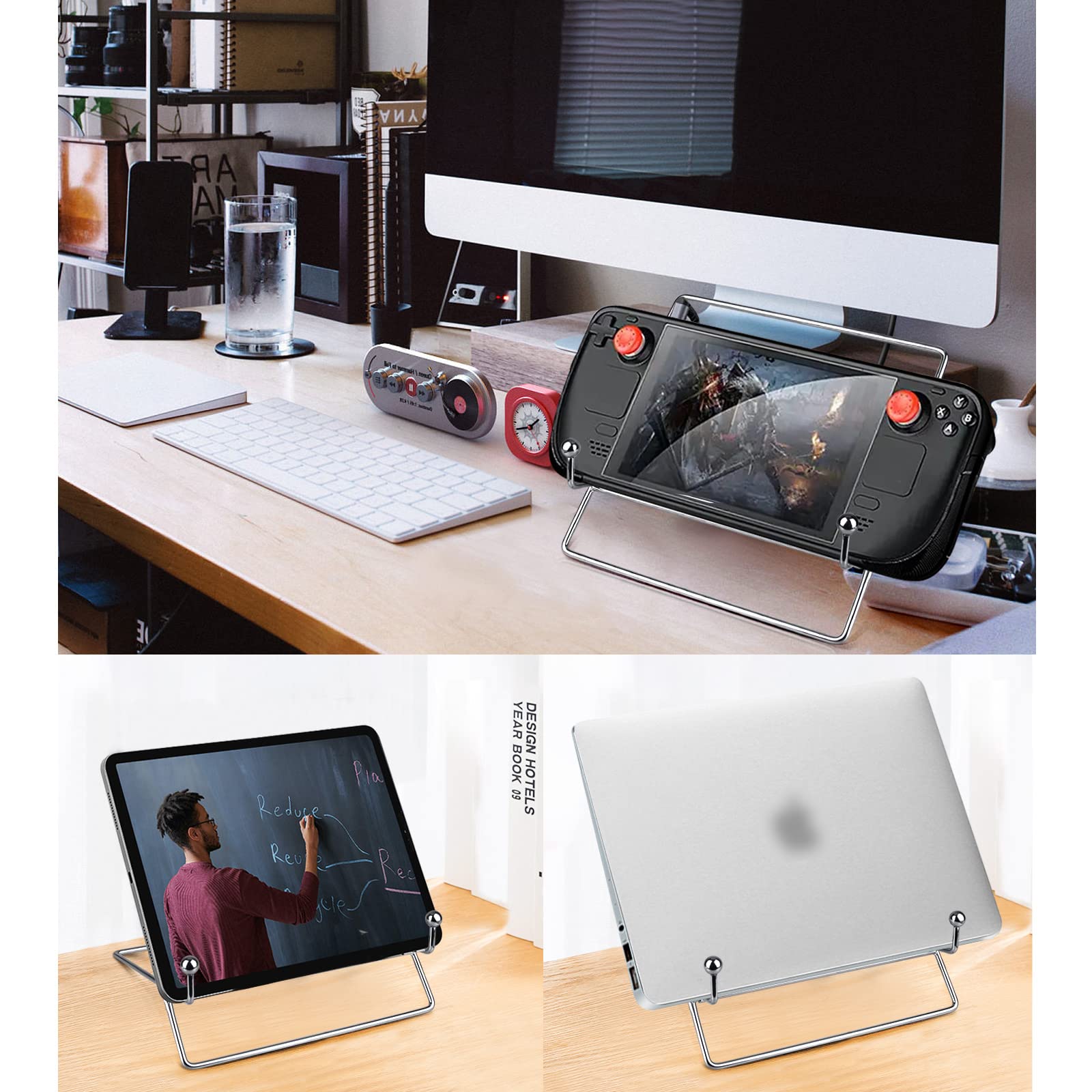 YEAOI Stand for Steam Deck 2022, for Valve Steam Deck Dock, Aluminum Alloy Playstand, Easy Installation, Detachable