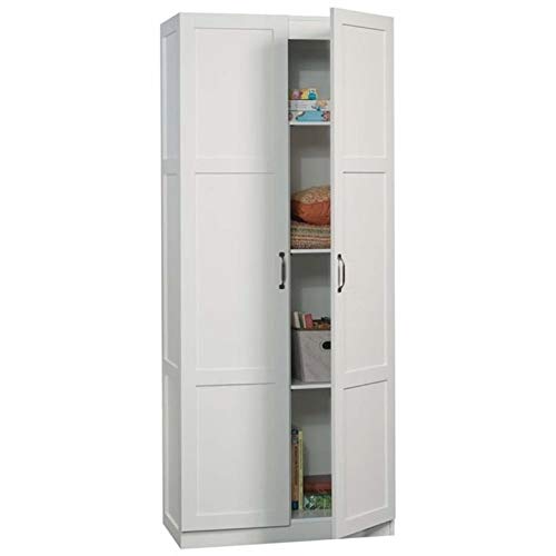 Pemberly Row 29" W Traditional Style Storage Cabinet, Pantry Cabinet, Linen Cabinet with Shelves in Highland Oak