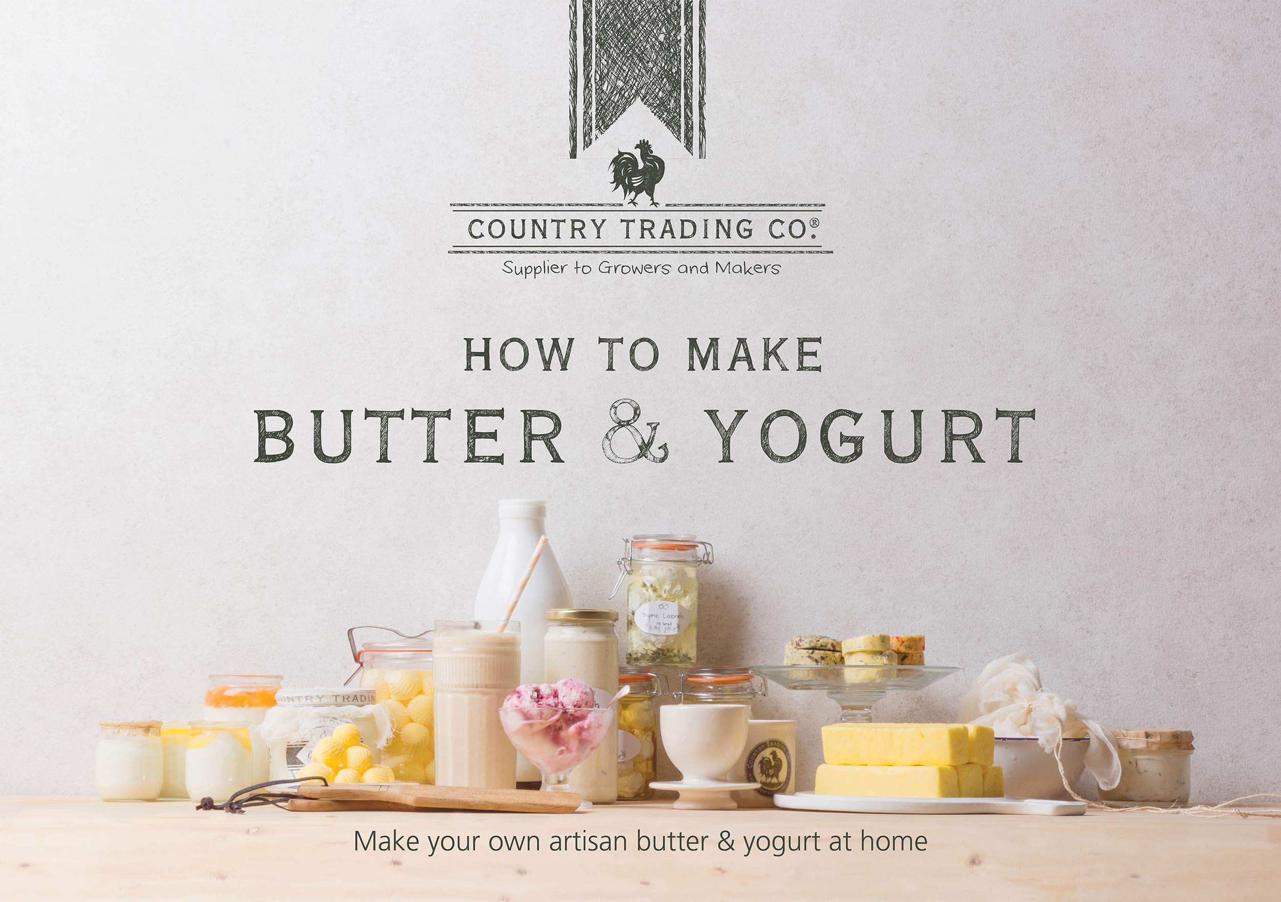 Wooden Butter Paddles and Butter Making Recipe Book Gift Bundle
