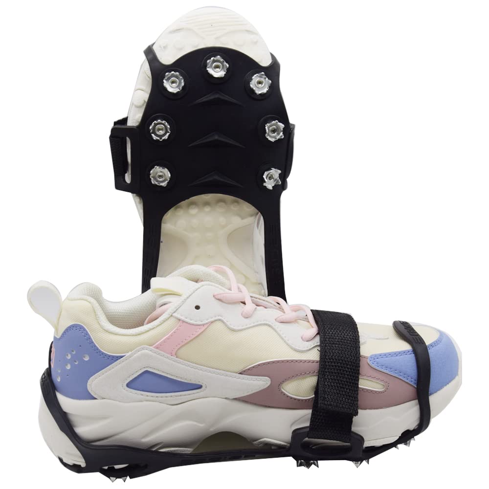 Traction Cleats for Shoes and Boots, Ice Snow Grips Crampons for Fishing, Climbing, Hiking (X-Large)
