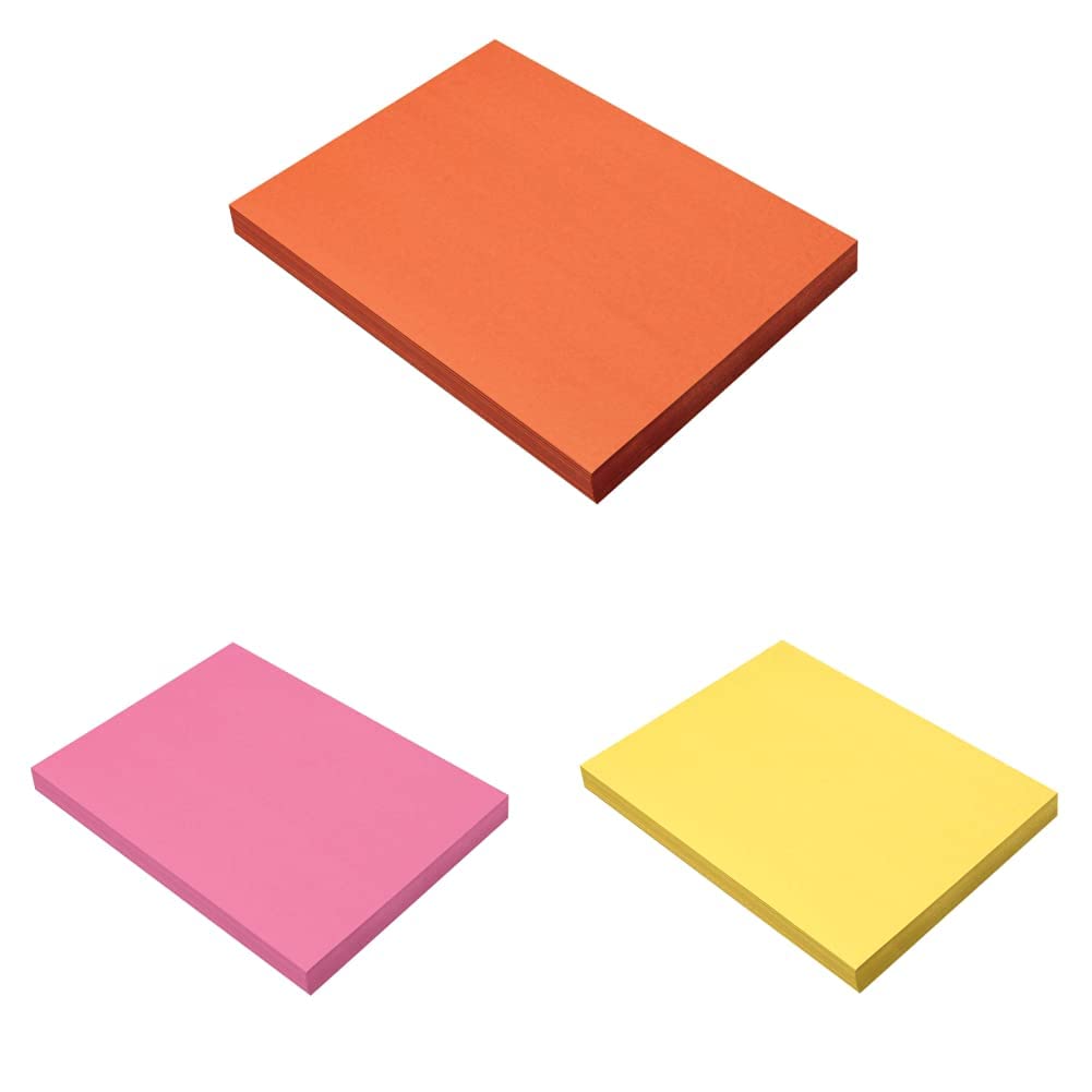 Prang (Formerly SunWorks) Construction Paper, Orange, 9" x 12", 100 Sheets & Prang (Formerly SunWorks) Construction Paper, Hot Pink, 9" x 12", 100 Sheets & Prang (Formerly SunWorks) Construction