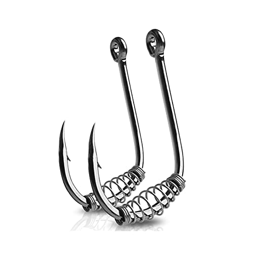 Tingting1992 Fishing Hooks 10/20 pcs Set Barbed Swivel Spring Jig Carp Hook Single Circle Fishinhook Fly Fishing Accessories Tackle Super Sharp (Color : 10pcs, Model Number : 3)
