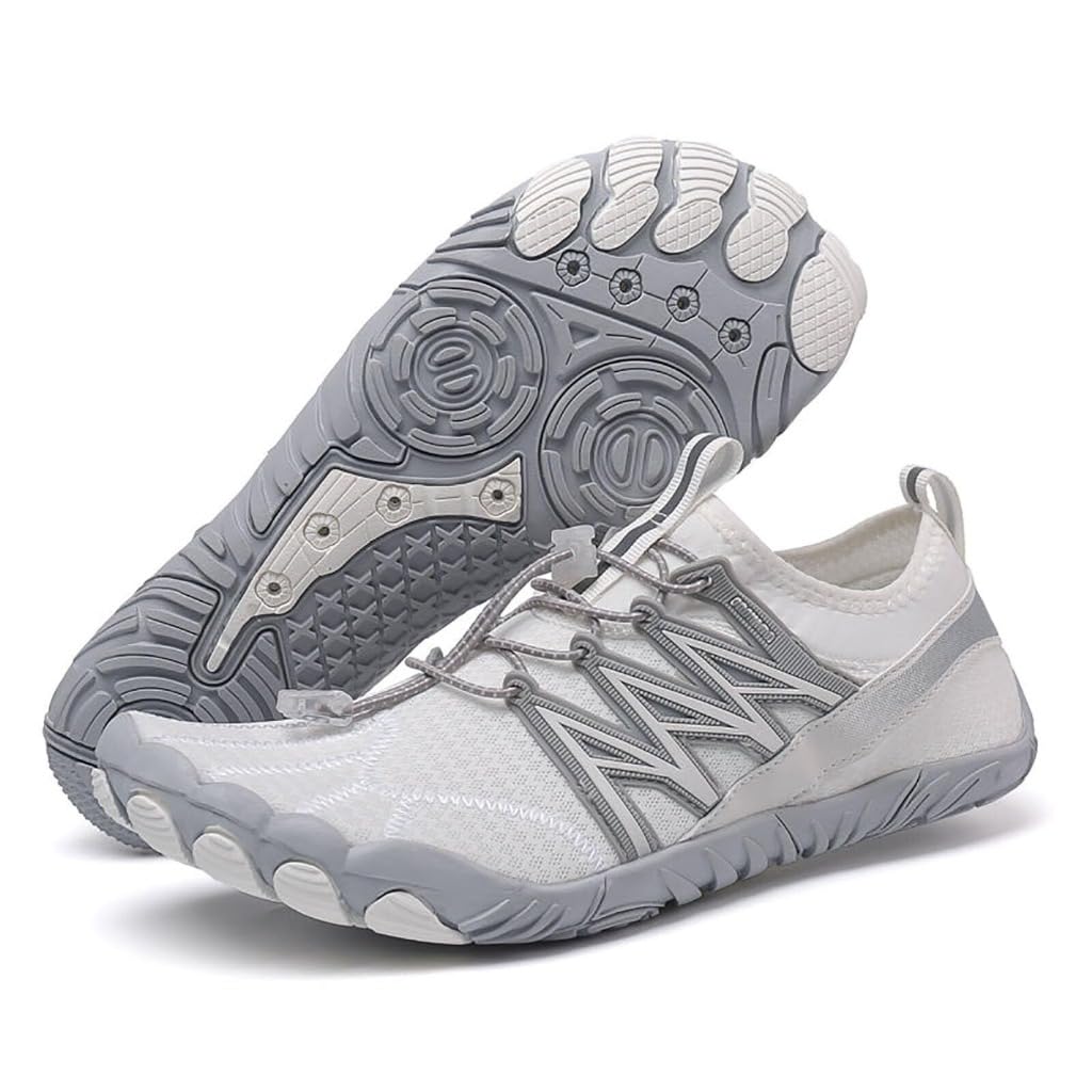 NAMINA Barefoot Shoes Air Shoes Women and Men, Minimalist Cross Training Shoes (White,Women 9-9.5/ Men 7.5)