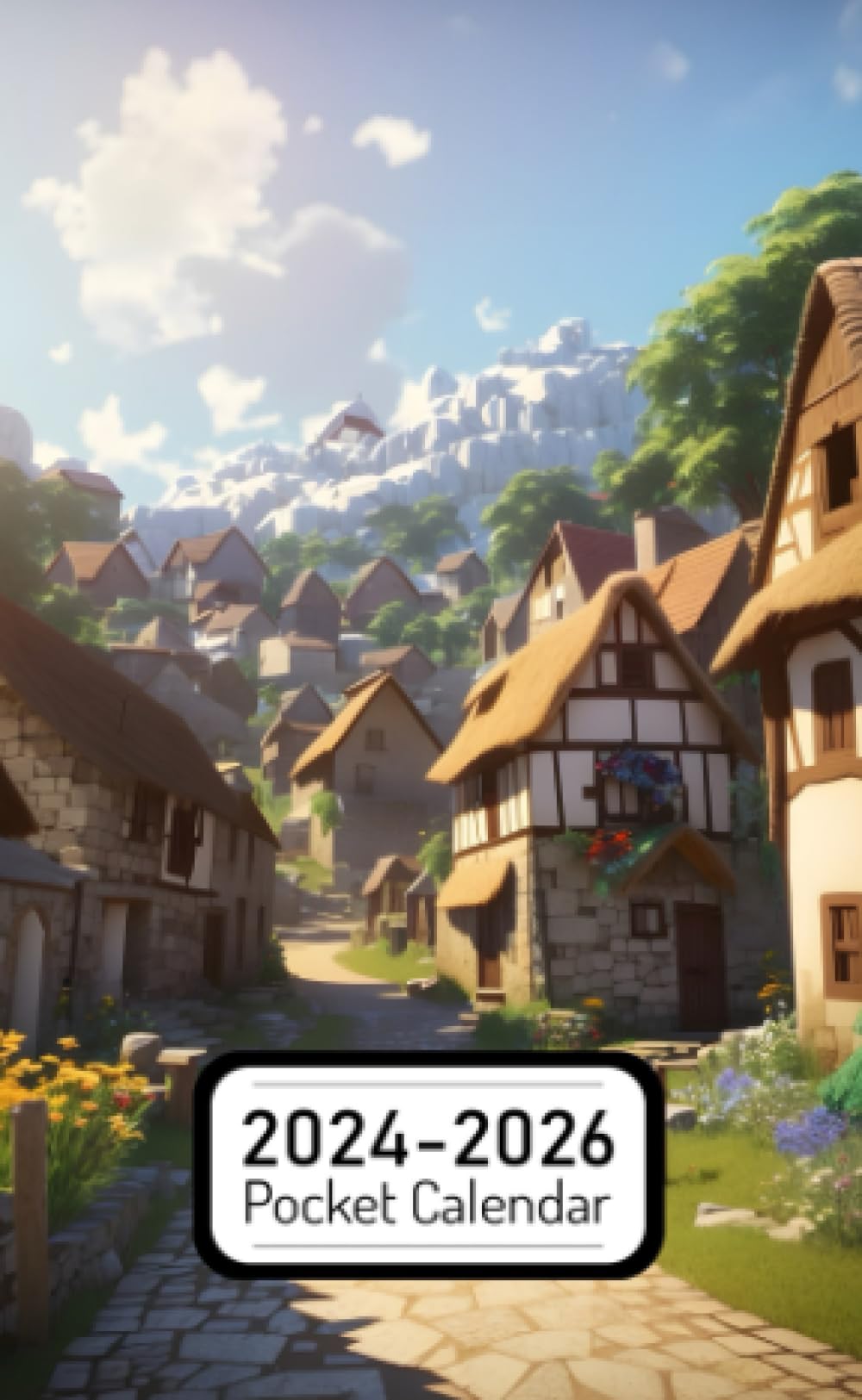Pocket Calendar 2024-2026: Two-Year Monthly Planner for Purse , 36 Months from January 2024 to December 2026 | Village image animated