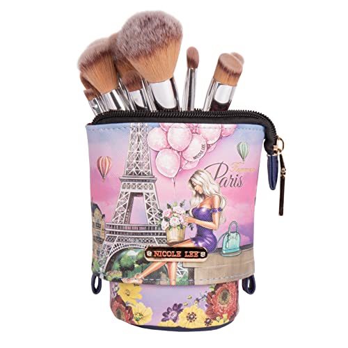 Nicole Lee Layered Makeup Cosmetic Brush Holder - Romance in Paris