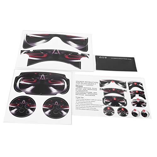 VR Controller Headset Stickers, PVC VR Glasses Protective Sticker Accurately Paste for Oculus Quest 2(Wild hour)