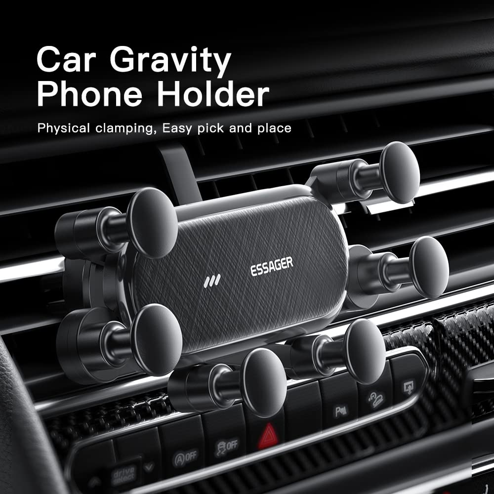 OFBAND Upgraded Car Phone Holder Mount,Gravity Auto Lock Car Vent Phone Mount,Stable Phone Holder Car Compatible with iPhone 14pro Samsung and All Other Smartphones