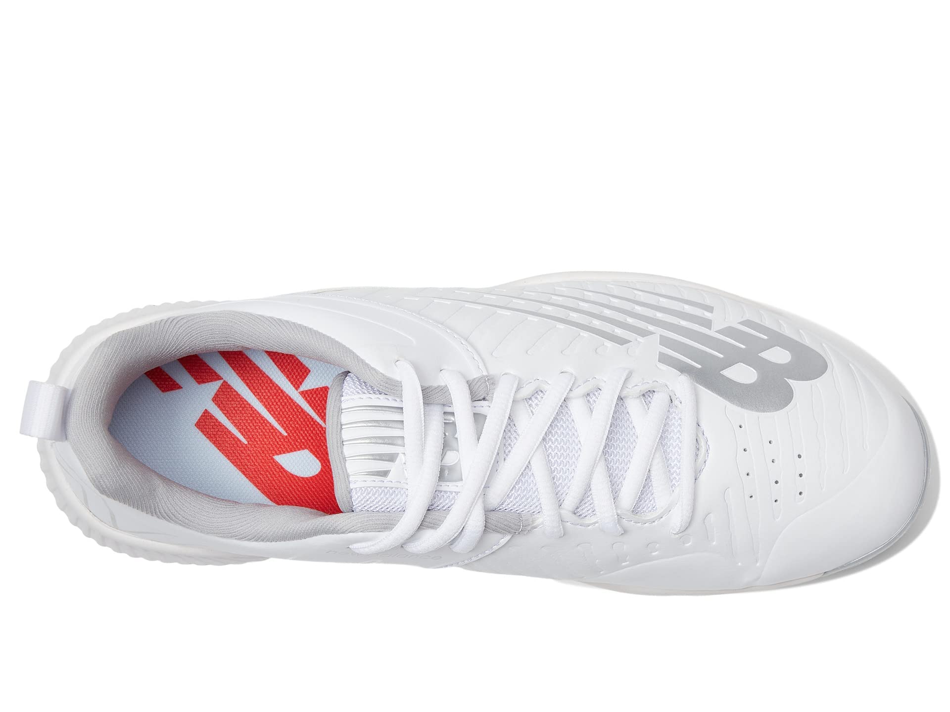 New Balance Women's FuelCell Fuse V3 Molded Softball Shoe, White/White, 8.5