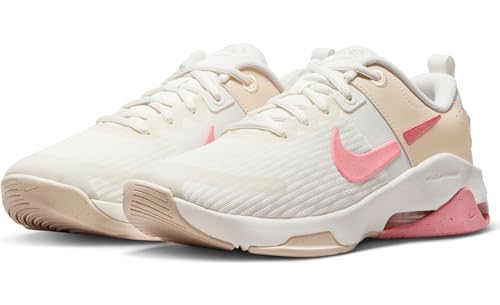 Nike Women's Air Zoom Bella 6 Sneakers, White Pink, 8.5