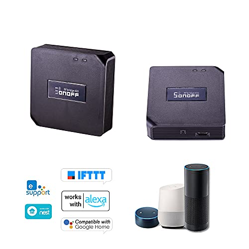 RF Bridge 433MHZ WiFi Smart Switch Wireless Intelligent WiFi Remote RF Controller Automation Module Switch for Smart Home Security Alexa Google Home (1-Pack)