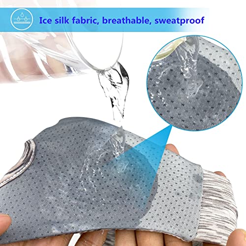 VR Eye Masks Sweat-Breathable Breathable Sweat Resistant Quick Drying Protective Accessories Use with Oculus Quest 2 Oculus Rift Playstation VR (2pcs),Grey+Black