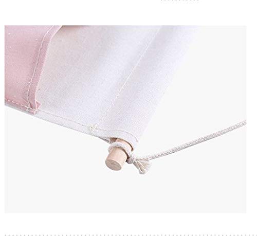 Over The Door Magzine Storage Pockets, Cotton and Linen Waterproof Closet Storage Hanging Bag Organizer (7-Pocket, Pink)