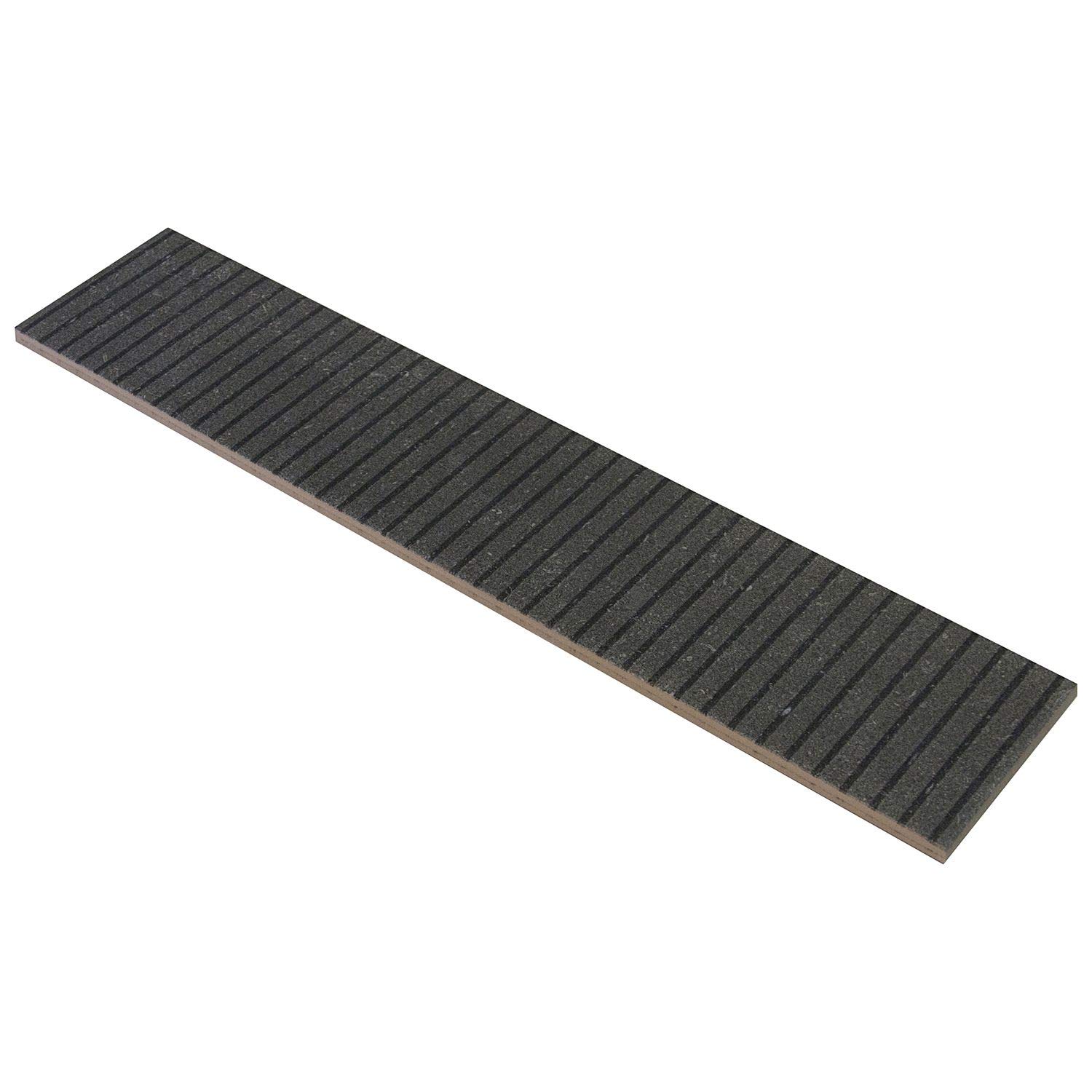 Sanskrit Deco Black Matte Porcelain Floor and Wall Tile Sample